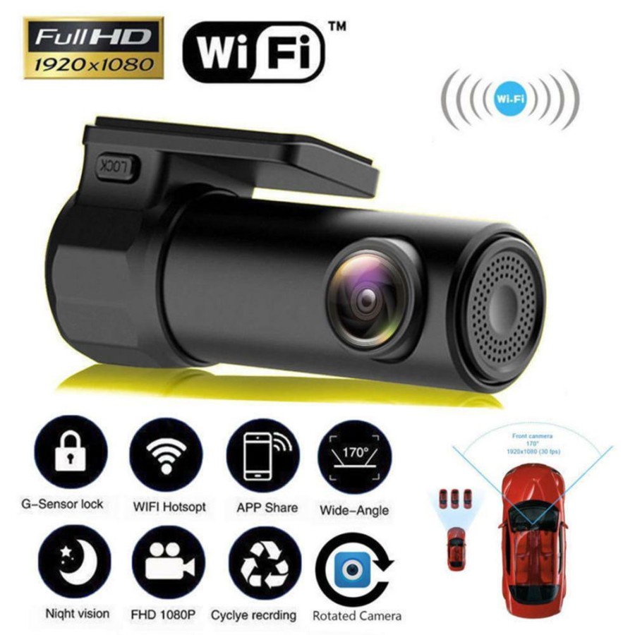 Jual Kamera Mobil Car DVR Dash Cam 1080P WIFI 360 Degree | Shopee Indonesia