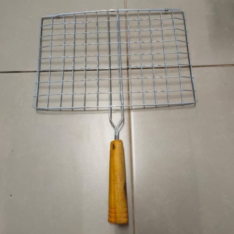 Jual Panggangan ikan bakar besar gagang kayu / alat bakaran ...