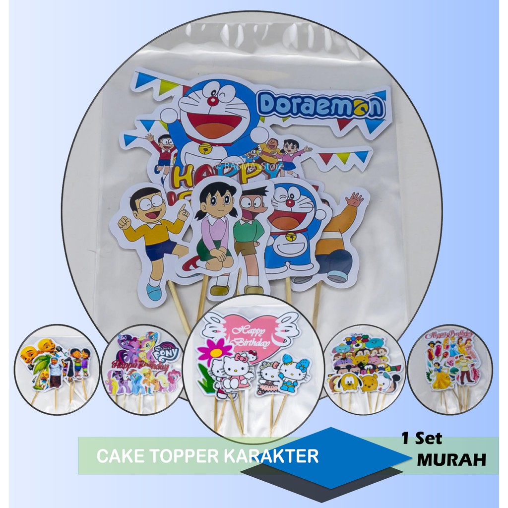 Jual 1 Set I Cake Topper I Happy Birthday Karakter I Murah | Shopee ...