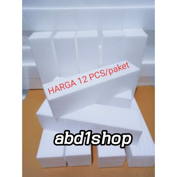 Jual Busa styrofoam paket 12 pcs 5x5x20cm busa kering busa buket bunga ...