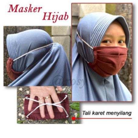 Jual Termurah!! Masker kain tali silang untuk hijab dan non hijab ...