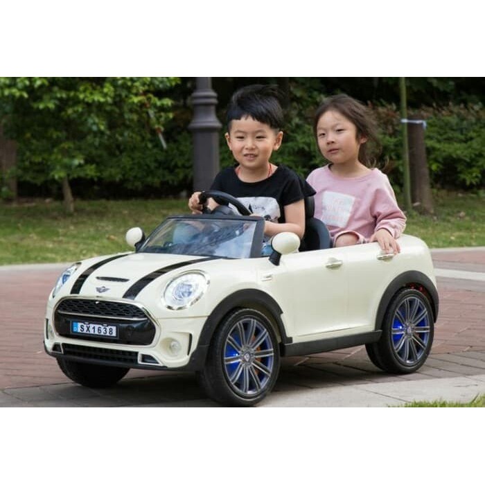 Jual mobil mainan anak aki mini Cooper pliko pk1928n twins xxl double ...