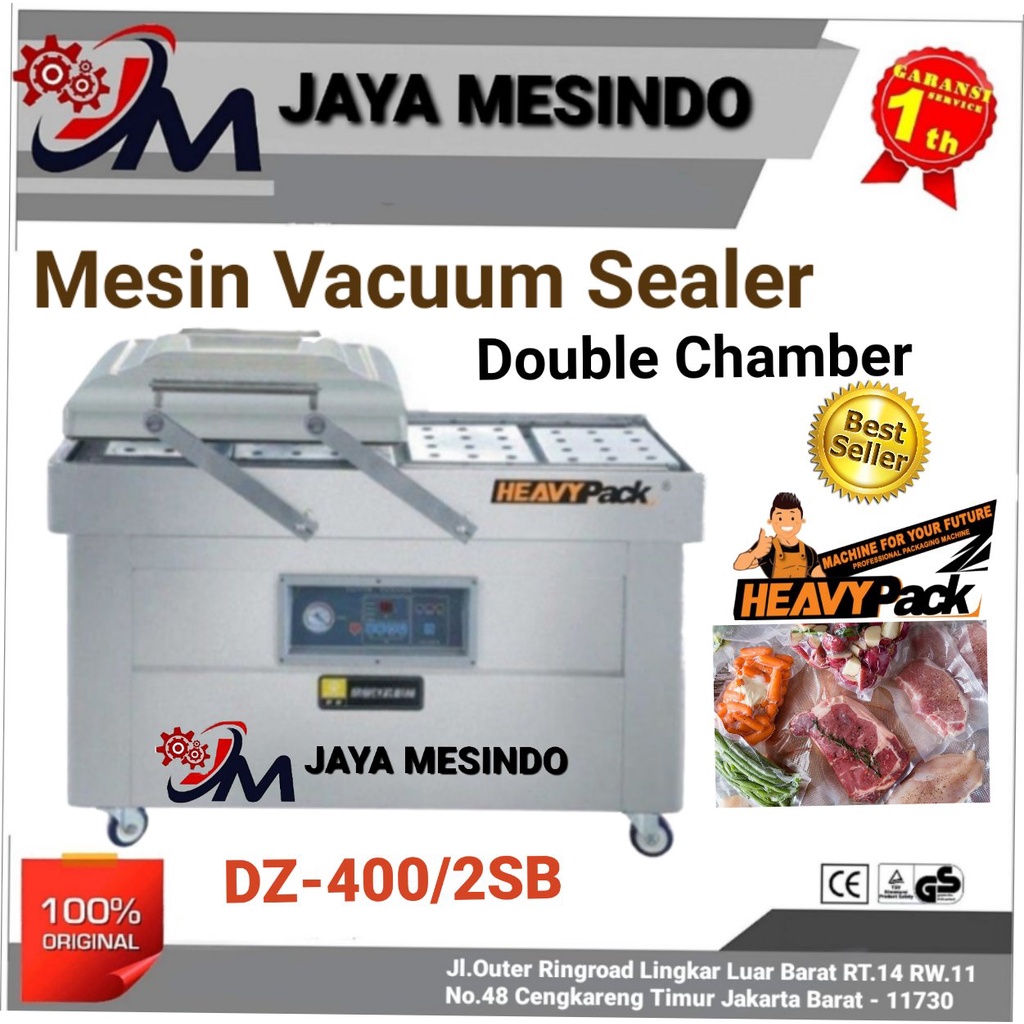 Jual Mesin Vacum Sealer Hampa Udara Double Chamber DZ-400/2SB Heavypack ...