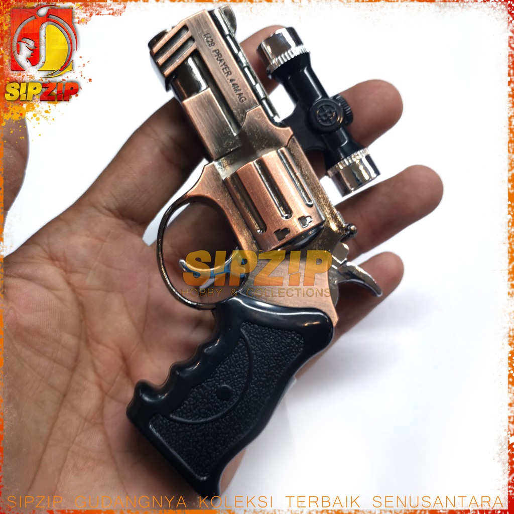 Jual KOREK API GAS MINIATUR PISTOL FULL BESI METAL LAMPU LASER | Shopee ...