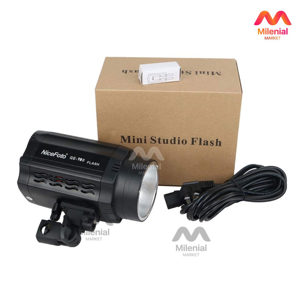 Jual Lampu Studio Mini Flash GE-180 Nice Foto | Shopee Indonesia