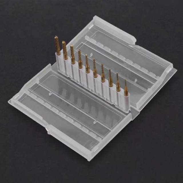 Jual 10pcs Mata Bor Micro Tungsten Carbide Cnc Pcb Router Milling ...