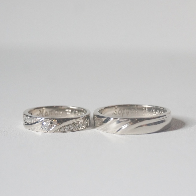 Jual Cincin Kawin Couple Perak Sterling Silver 925 SS-23 Nikah Tunangan ...