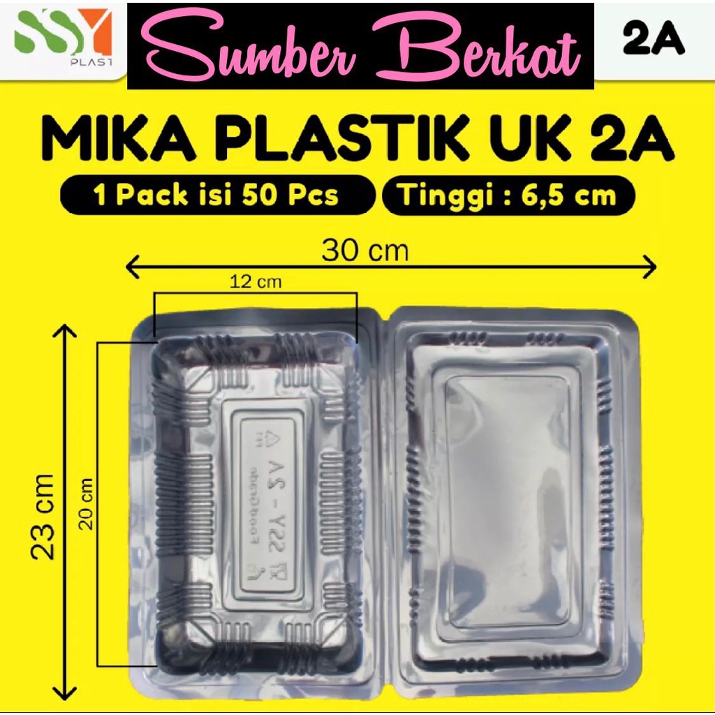 Jual Mika Plastik 2A (isi 50) food grade Mika Kemasan Plastik Kue ...