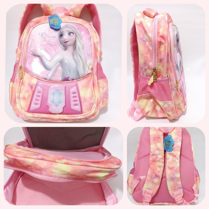 Jual Tas Sekolah Anak Sd Karakter Elsa Frozen Timbul Kilap 40Cm Import ...