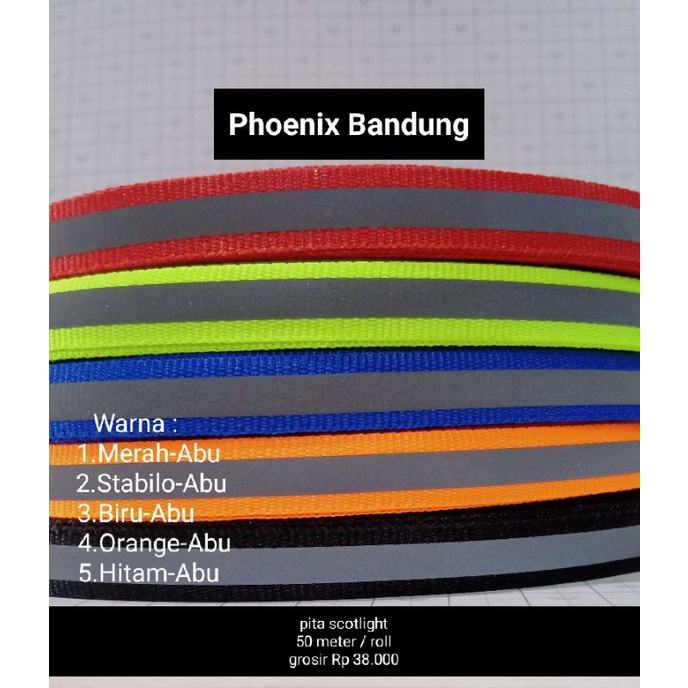 Jual Pita scotlight scotlite skotlet 1cm ( 50meter) | Shopee Indonesia
