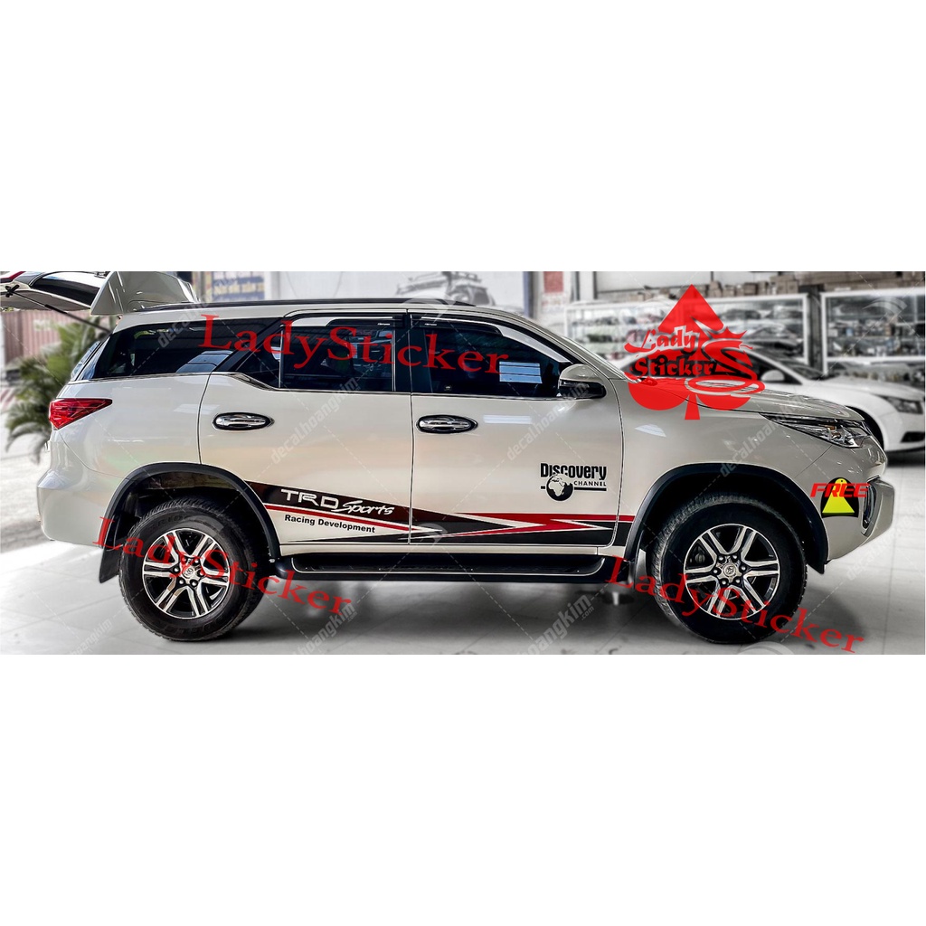 Jual sticker stiker mobil toyota fortuner striping stiker mobil ...