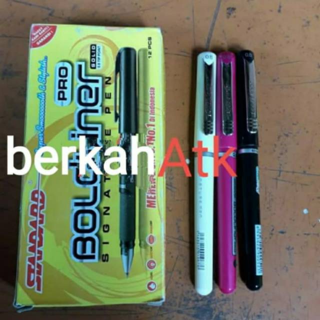 Jual Pulpen standar boldliner pro 0.8mm harga 12 pena - Hitam | Shopee ...