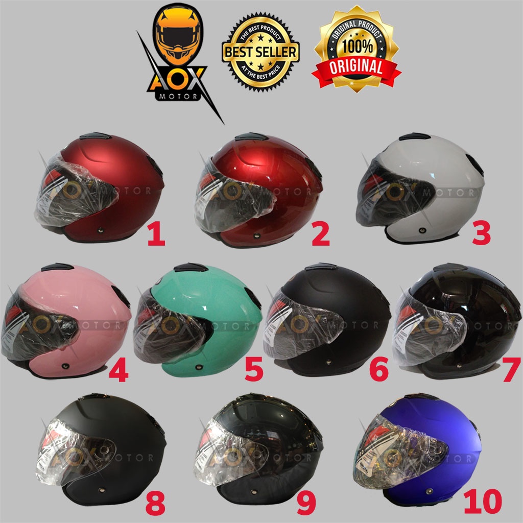 Jual Helm DYR OSAKA bukan KYT KYOTO Solid/Polos Halfface (Ongkir 2kg ...