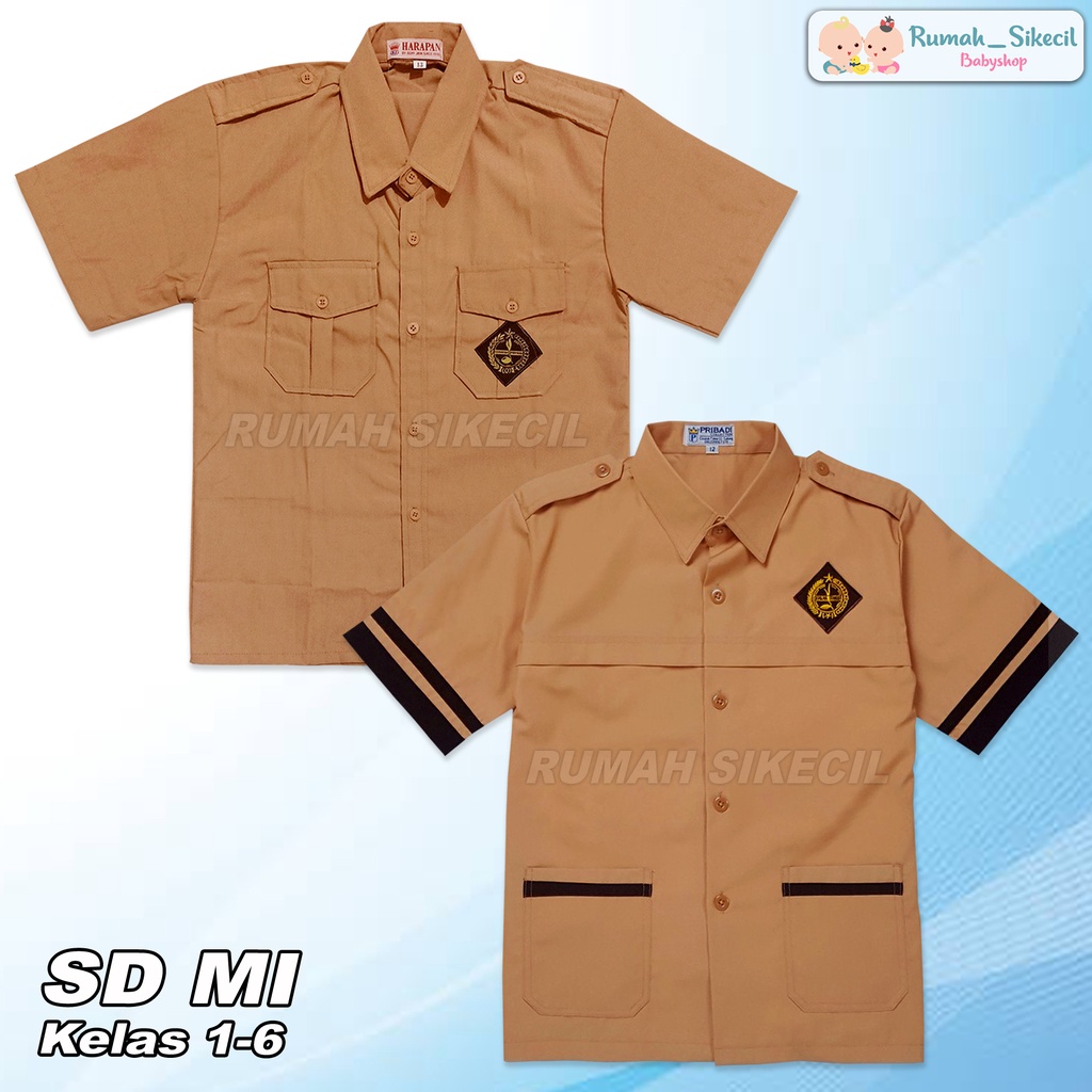 Jual Baju Pramuka Lengan Pendek Anak Laki Cokelat Seragam Sekolah SD ...