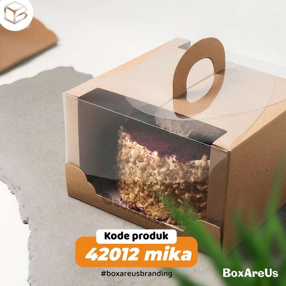 Jual Box Mika Kotak Kue Cake Packaging Transparan Dus Handle | (20pc ...