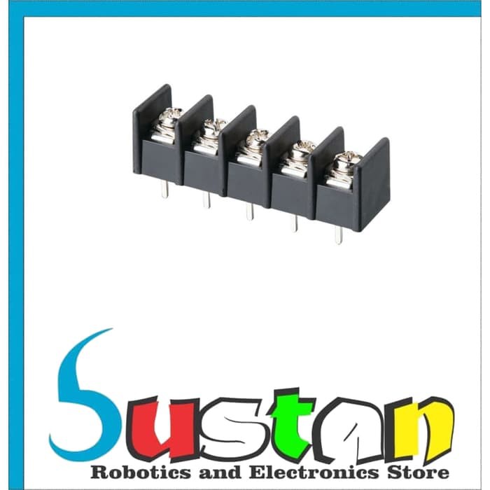 Jual KF45 5P 9.5mm Terminal Blocks Hitam Connector PCB Screw Straight ...