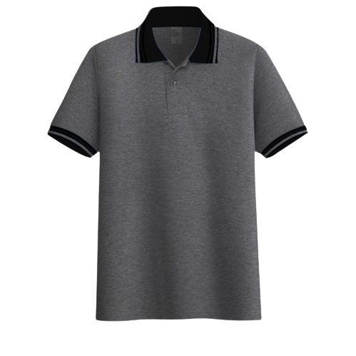 Jual Kaos polos - Poloshirt Misty Abu Tua kerah stripe | kaos kerah pria polo shirt polos lengan ...