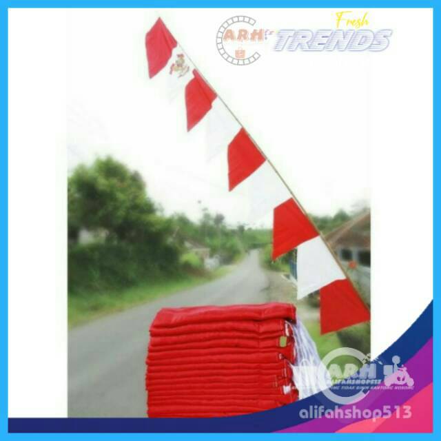 Jual BENDERA UMBUL UMBUL MERAH PUTIH DAN WARNA SABLON GARUDA | Shopee Indonesia