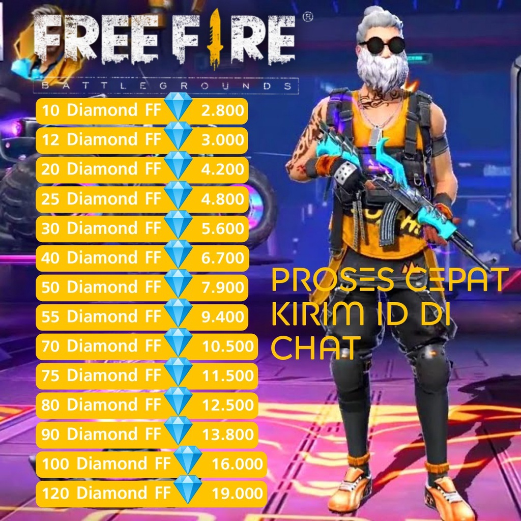 Jual Topup Diamonds Freefire Dm Ff Murah Pecahan Kecil 10 Dm Sampai 120 Dm | Shopee Indonesia