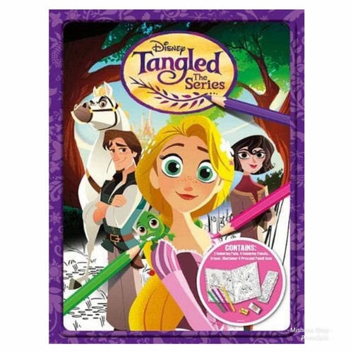 Jual Misha087 Buku Kaleng Sticker Activity Disney Tangled The Seriee Rapunzel Book | Shopee ...