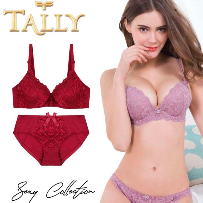 Jual Tally Bra Set 9983 Cda Brokat Bra Kawat Busa Tipis Cup B | Shopee Indonesia