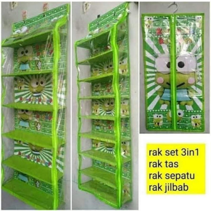 Jual RAK GANTUNG SET 3IN1 (RAK TAS+RAK SEPATU+RAK HIJAB) | Shopee Indonesia