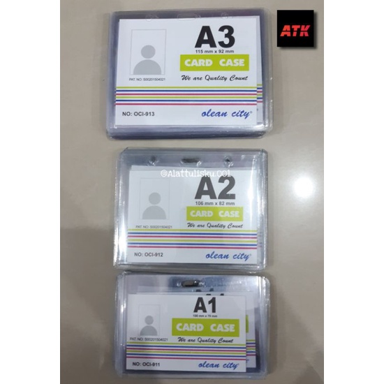 Jual ID CARD NAME TAG / CARD CASE OCI / PLASTIK ID CARD OLEAN CITY A1 ...