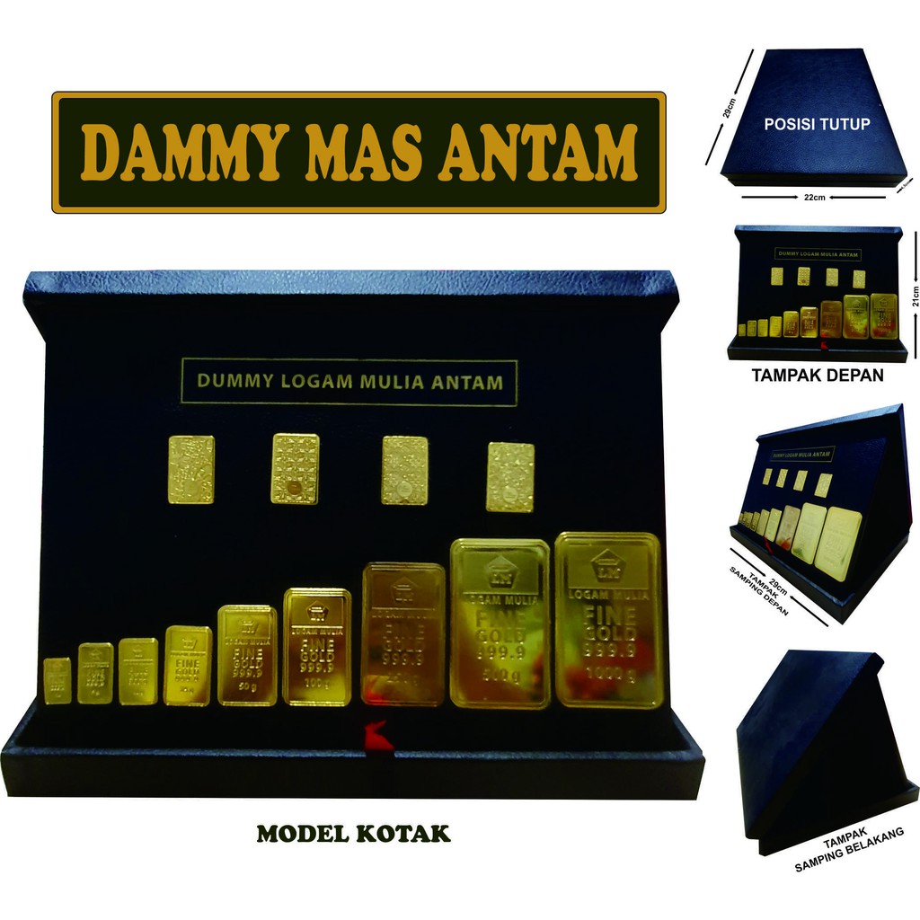 Jual DUMMY/Contoh LOGAM MULIA / reprika mas antam / pajangan mas antam ...
