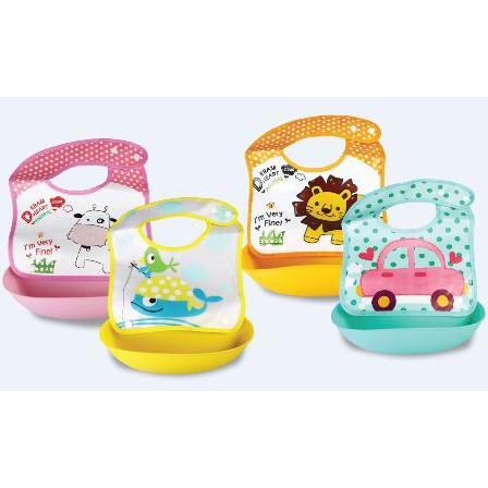 Jual Baby Safe Foldable Bib with Crumb Catcher | Shopee Indonesia
