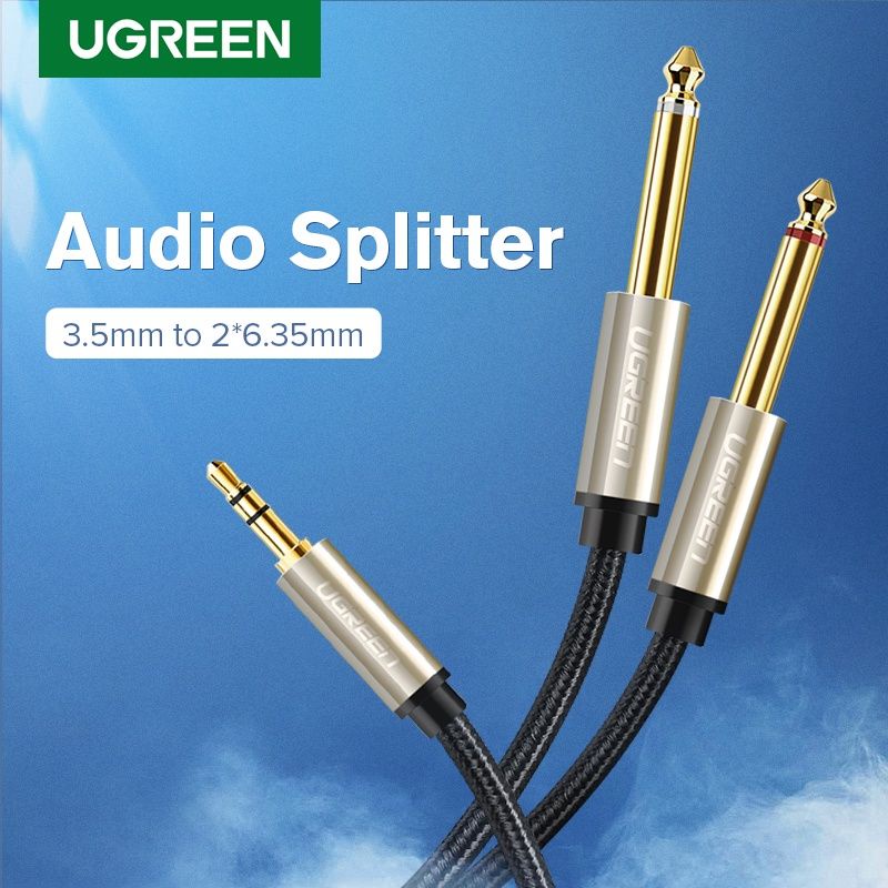 Jual Ugreen Audio Splitter 3.5mm to 2x6.35mm Mono AUX Connector Adapter ...