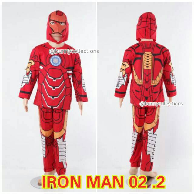 Jual KOSTUM / BAJU SUPERHERO IRON MAN ANAK + TOPENG - BAJU IRON MAN ...