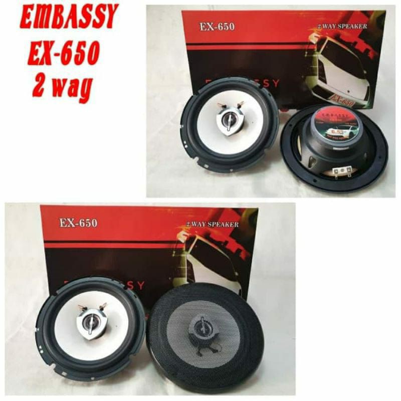 Jual Speaker coaxial Embassy EX-650 2way 6 inch | Shopee Indonesia