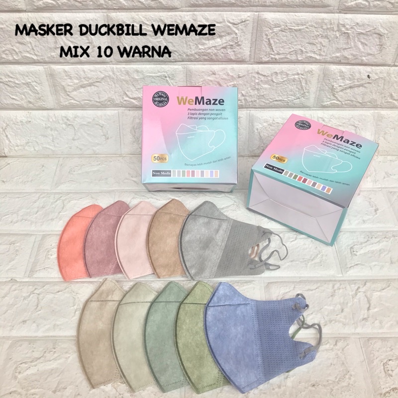 Jual MASKER DUCKBILL WEMAZE MIX 10 WARNA / DUCKBIL CAREION VINTAGE MIX WARNA | Shopee Indonesia