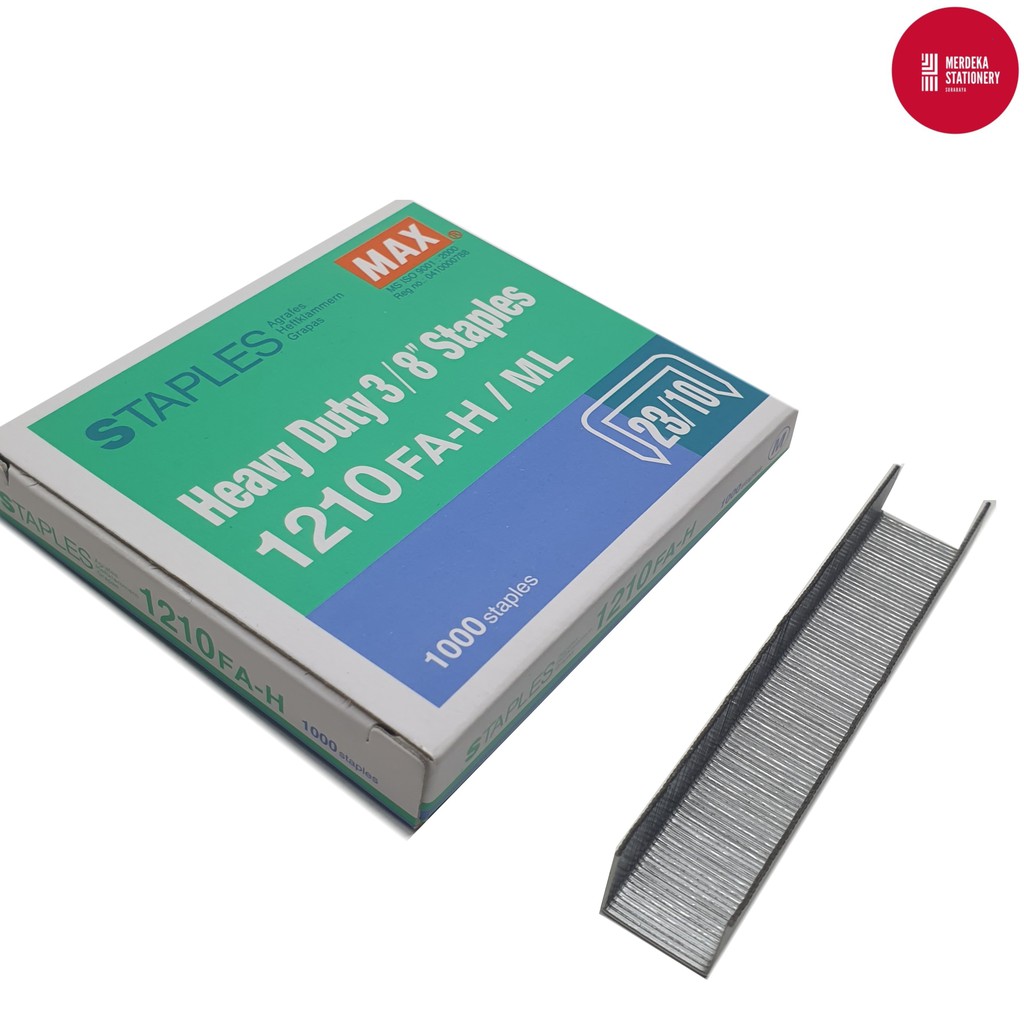 Jual Isi/Refill Staples/Stapler/Jepretan/Hecter/Hekter Max 1210 3/8" 23 ...