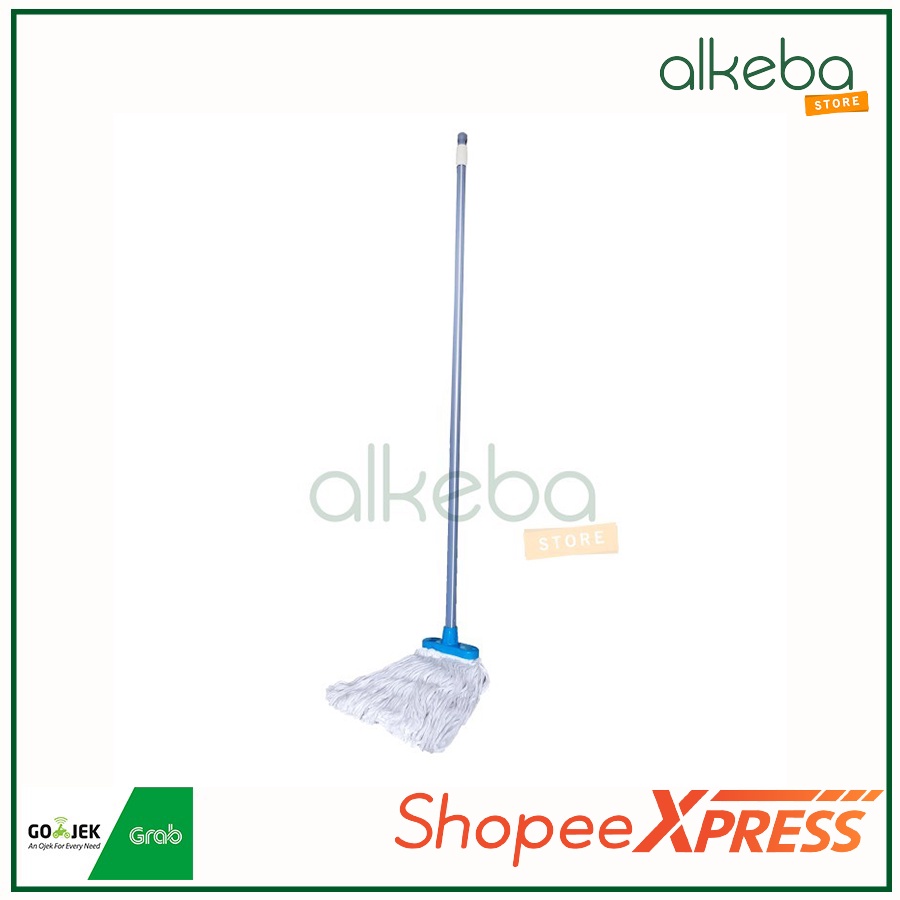 Jual Mop Pel Set Dragon / Floor Mop Pel Lantai kain katun putih ...