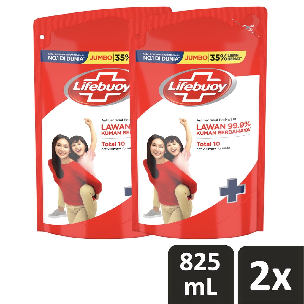 Jual Lifebuoy Total 10 Sabun Mandi Cair 825 mL/Twin Pack ( Free Ongkir ...
