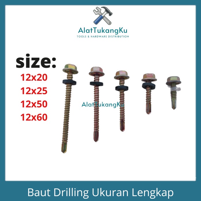 Jual Baut Spandek SDS Baut Baja Ringan / Baut Self Drilling Screw ...