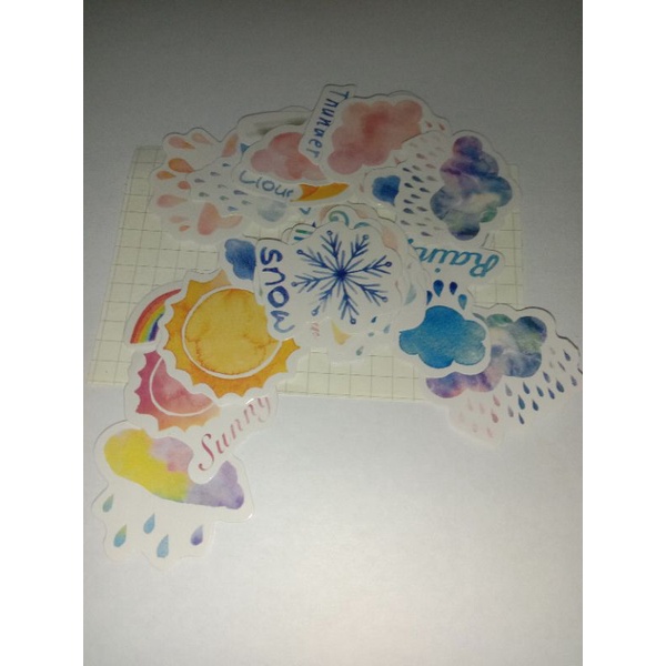Jual journal & note( stiker tema cuaca ) | Shopee Indonesia