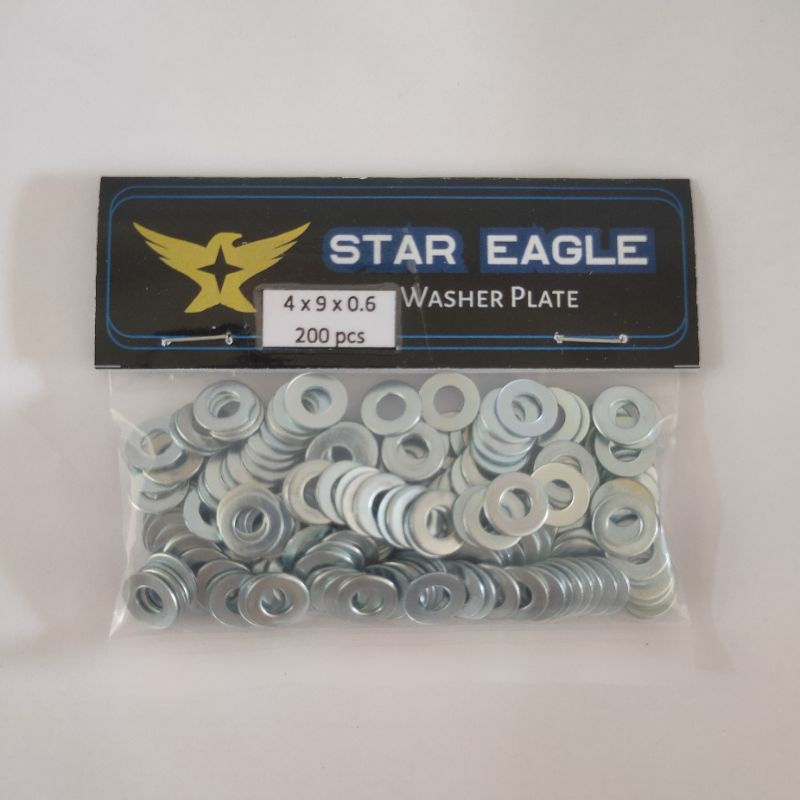 Jual Ring Plat Baut M4 (4x9x0.6 mm) 200 pcs putih / kuning. | Shopee ...