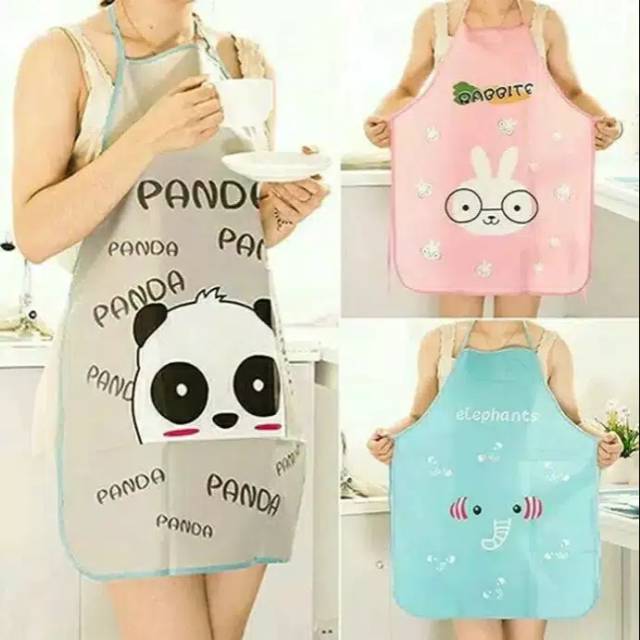 Jual Celemek Masak Apron Waterproof Anti Air Celemek Karakter R19 ...
