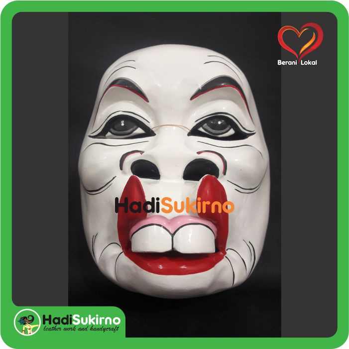 Jual Topeng Lucu Cat Putih/Topeng kayu | Shopee Indonesia