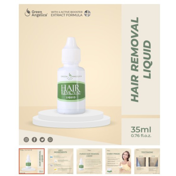 Jual Green Angelica Hair Removal Liquid Semarang Resmi BPOM Perontok ...