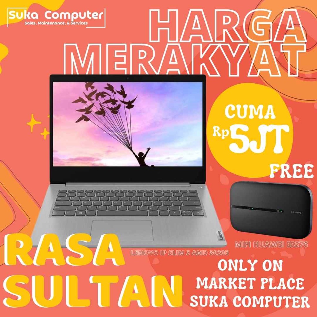 Jual PROMO FREE MODEM HUAWEI E5576 Laptop Lenovo Ideapad Slim 3-14ADA05 ...