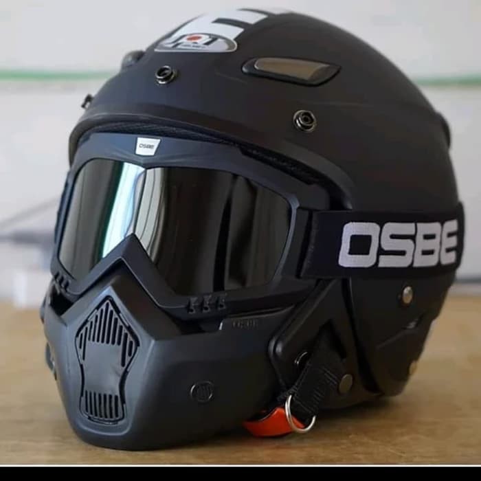 Jual Helm Retro JPN momo Goggle Mask Kacamata Masker Mirif Shark Raw ...
