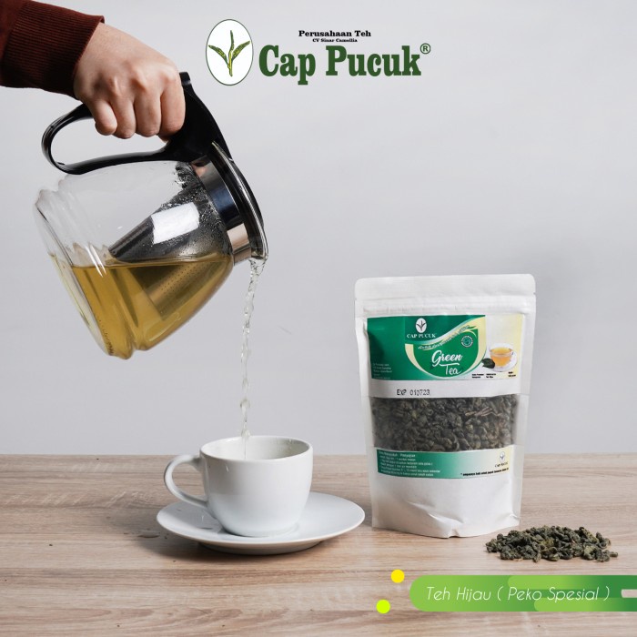 Jual Teh-Daun- Teh Hijau Cap Pucuk Peko Spesial -Daun-Teh 800 Teh ...