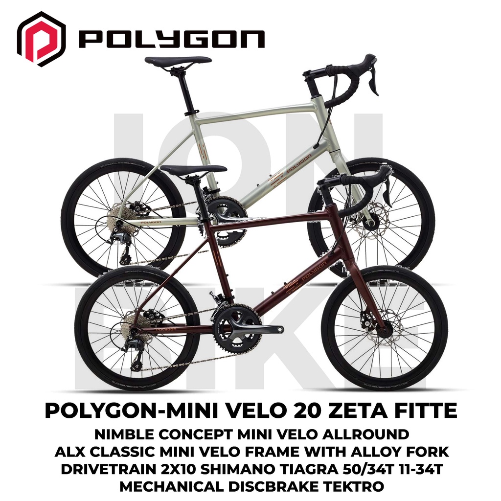 Jual Sepeda Mini Velo 20 Polygon Zeta Fitte Dropbar RoadBike Terbaru ...
