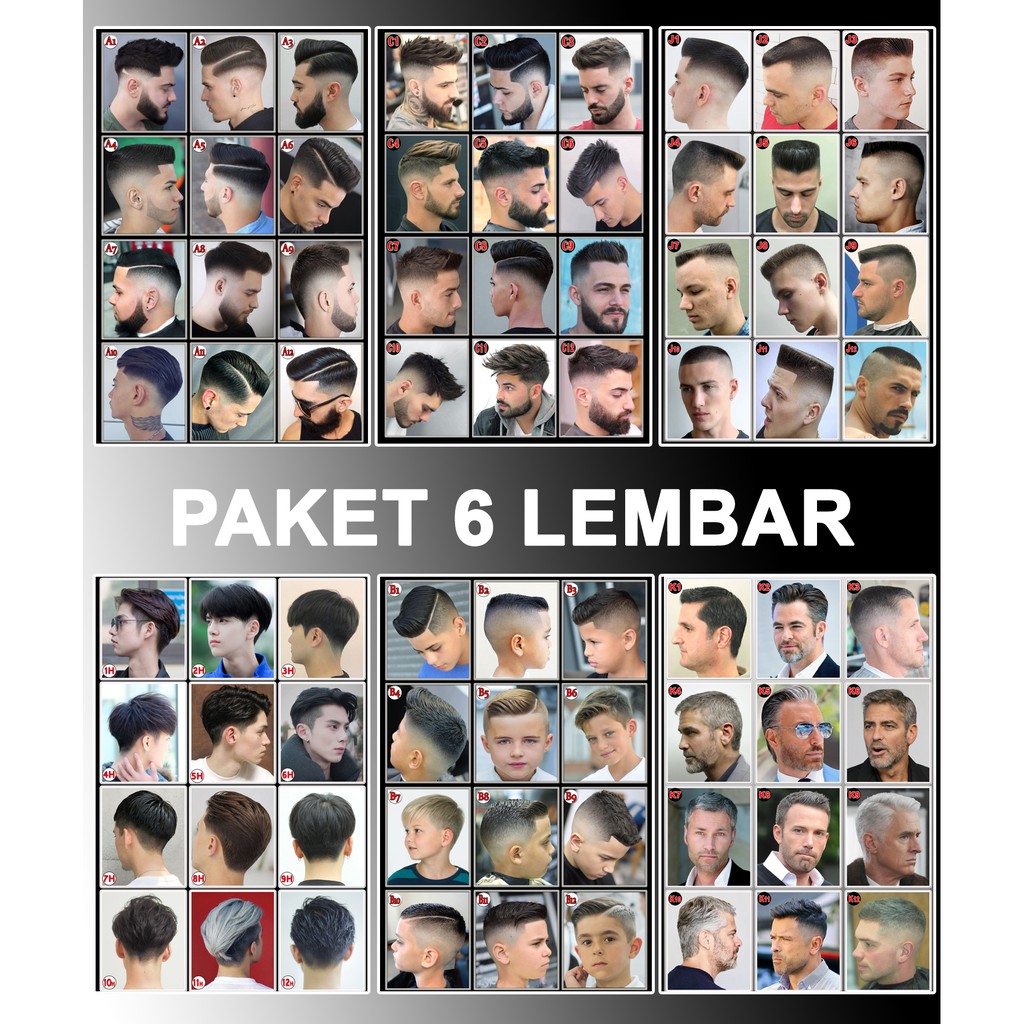 Jual Poster Babershop Pangkas Rambut & Salon Model Terbaru Hiasan ...