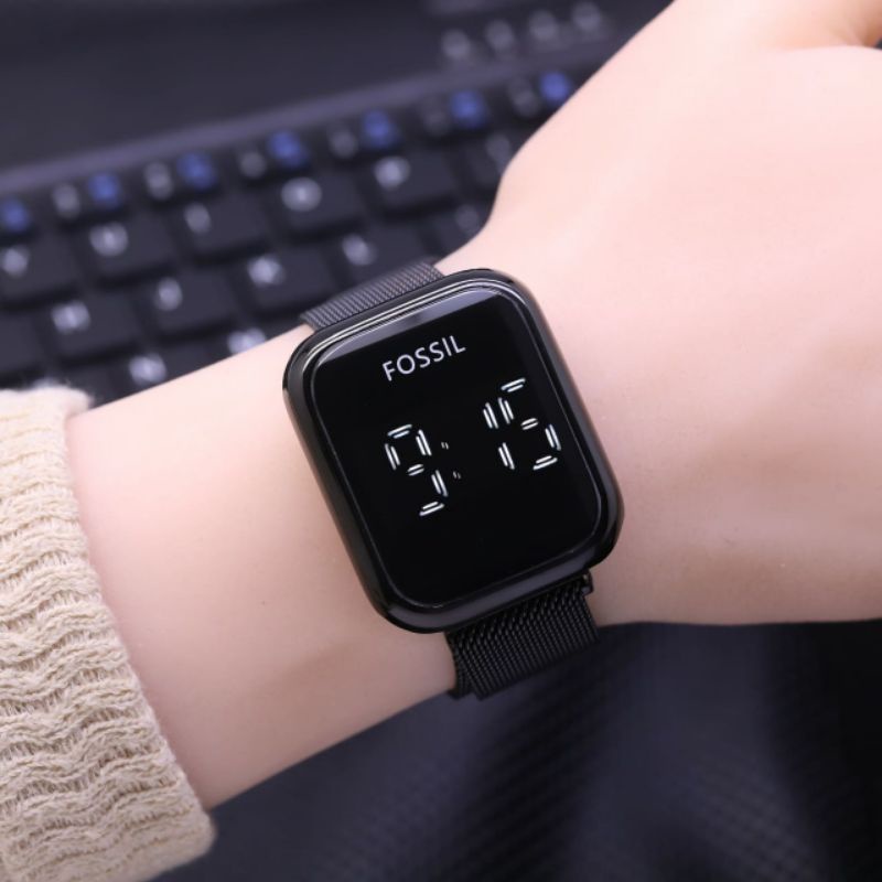 Jual best seller terbaru jam tangan digital wanita FOS kotak LED ...