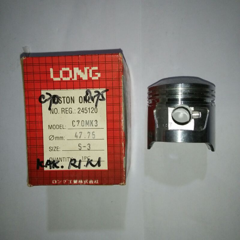 Jual piston seker seher Honda C70 MK3 oversize 0.75 NOS LONG Made in ...