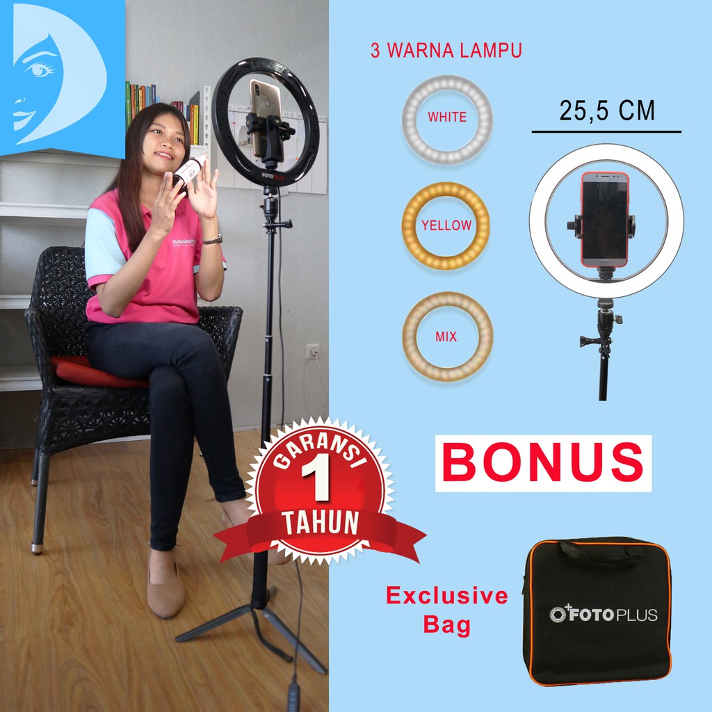 Jual Ring Light 26cm Fotoplus BiColor GARANSI | RingLight | Ring Light ...